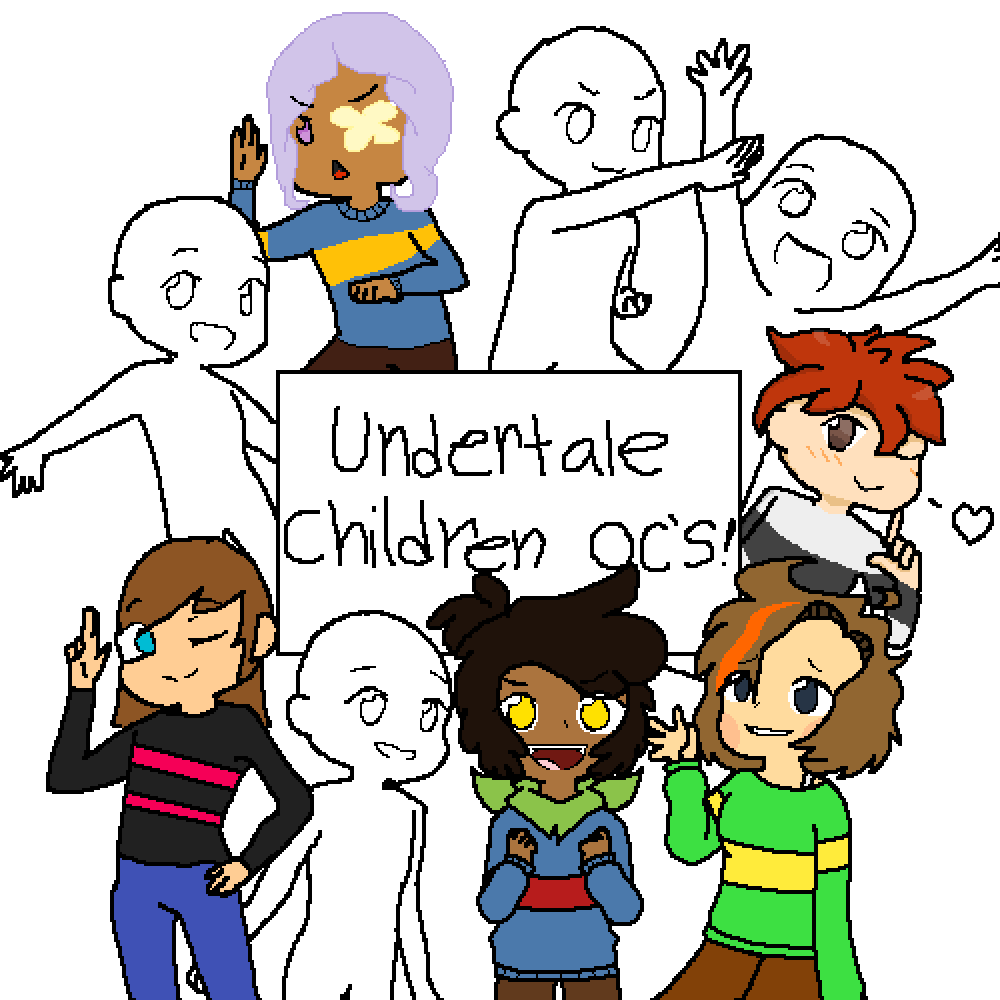 Editing Undertale child collab - Free online pixel art drawing tool ...