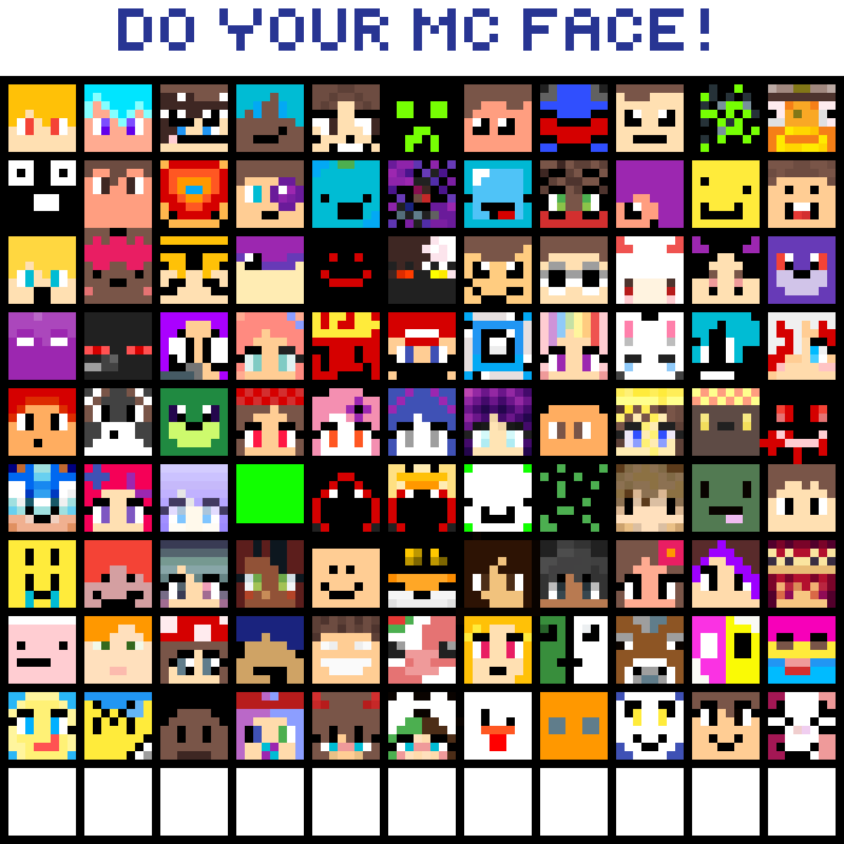 Pixilart - minecraft face challenge by S-a-r-v-e-n-t-e