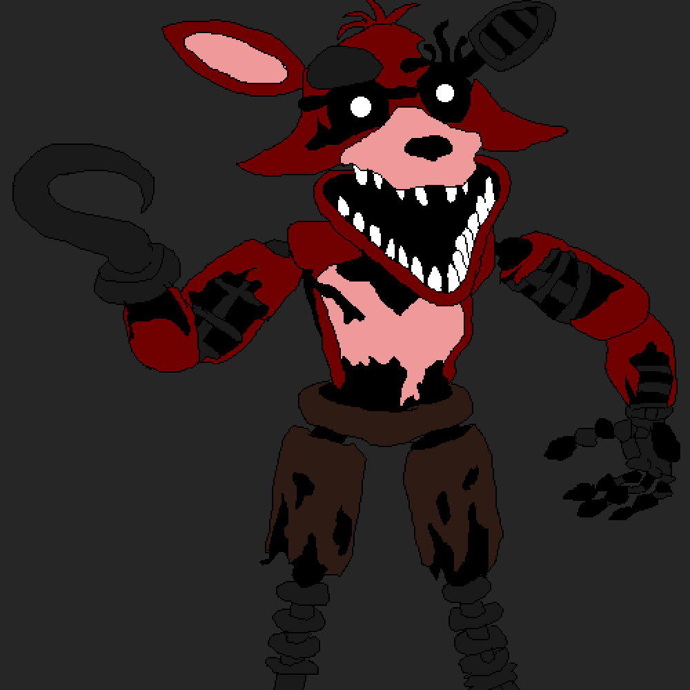 Pixilart - Withered Foxy by DistortedGaming
