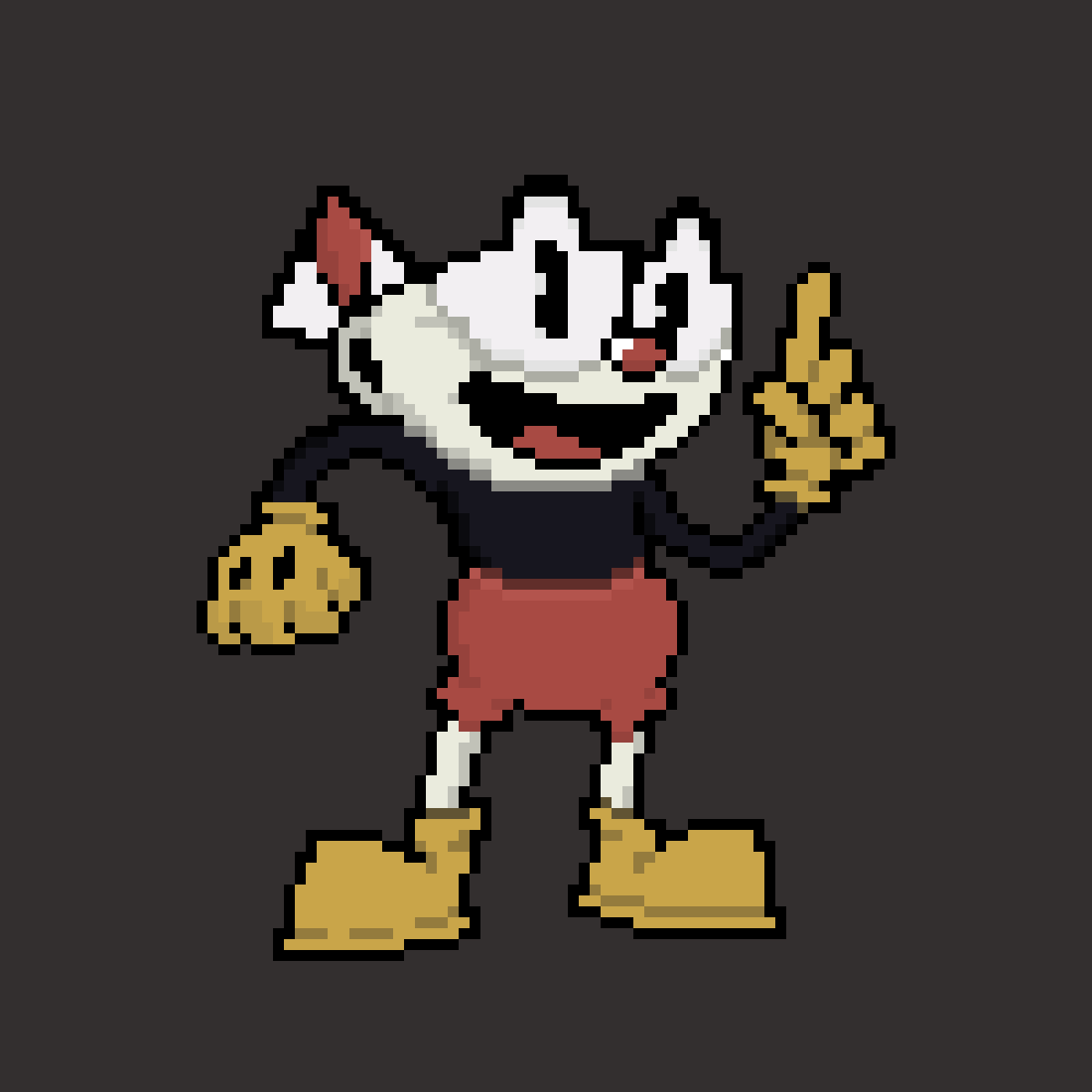 Pixilart - Cuphead sprite by Script-Sage