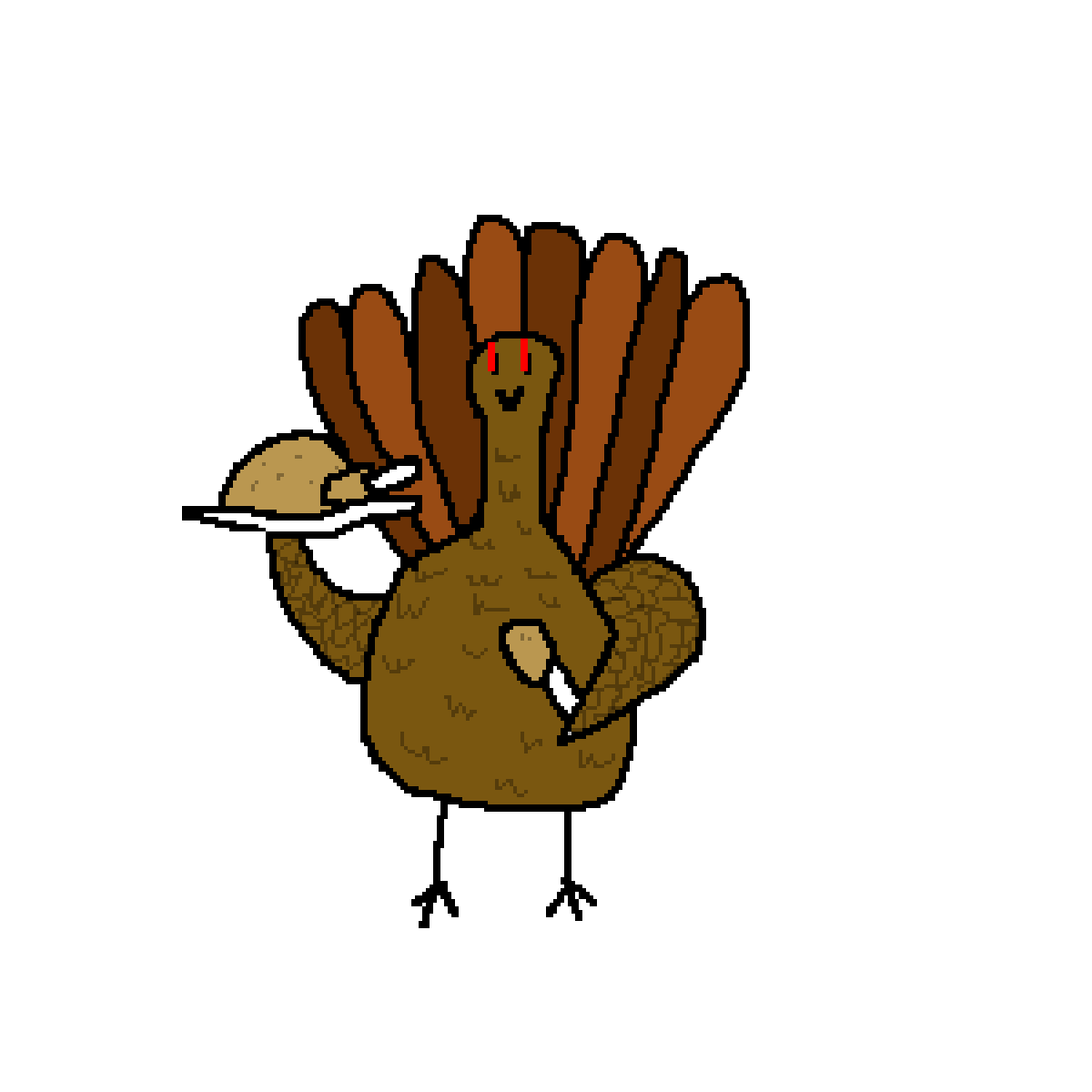 Pixilart - Cannibal turkey by WingsofWarriors