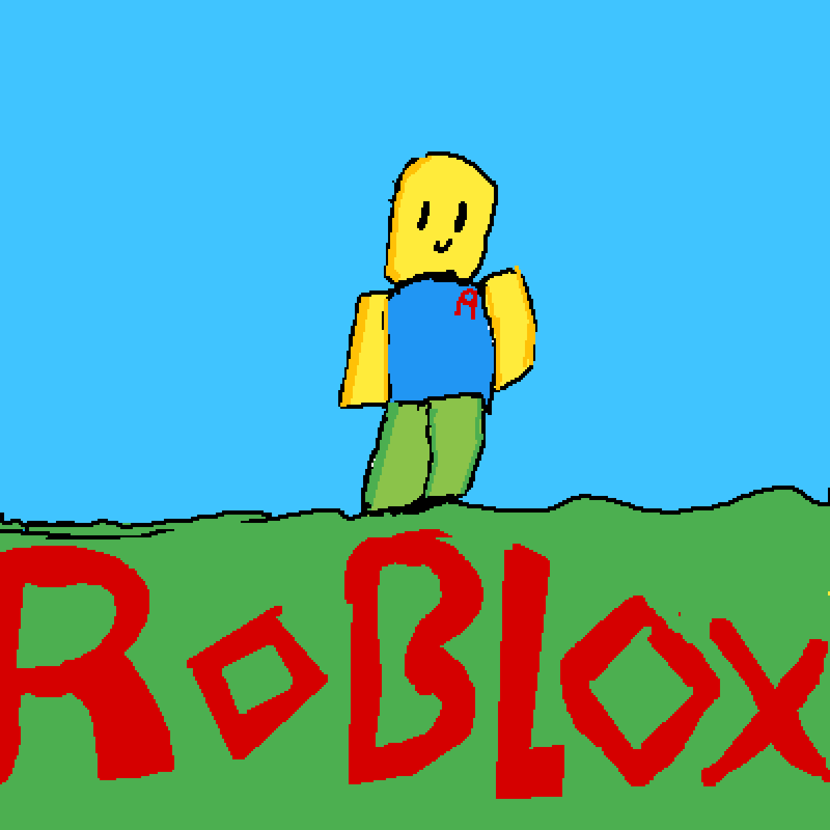 Pixilart - Roblox Noob by thedeadaccount
