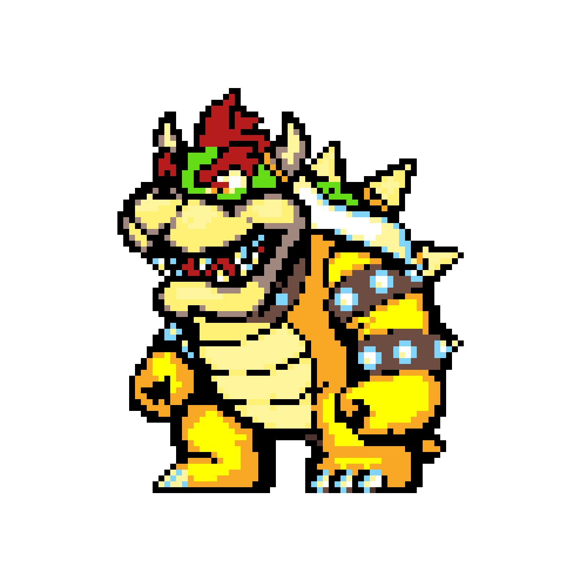 Editing Bowser - Free online pixel art drawing tool - Pixilart