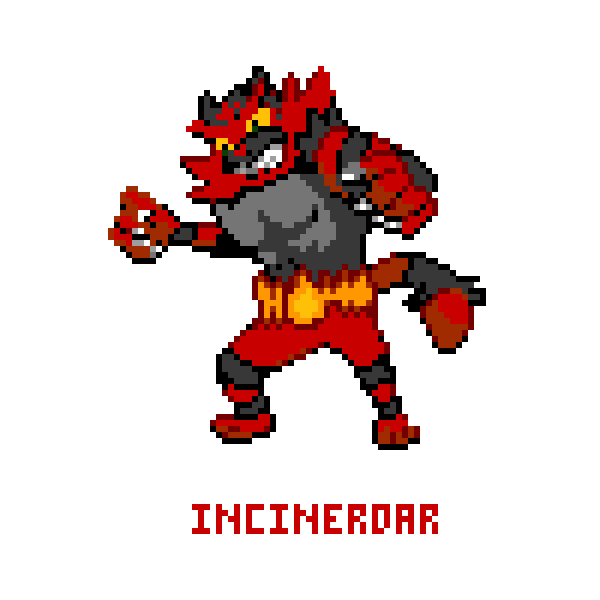 Pixilart - Incineroar: 727 by Waffle