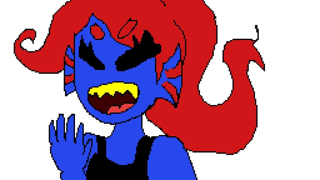 Pixilart - Laughing Undyne by TheCatFluff
