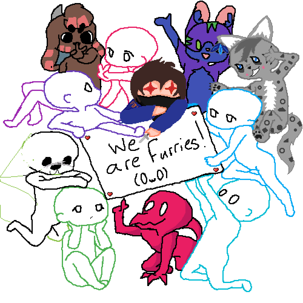 Editing CALLING ALL FURRIES - Free online pixel art drawing tool - Pixilart