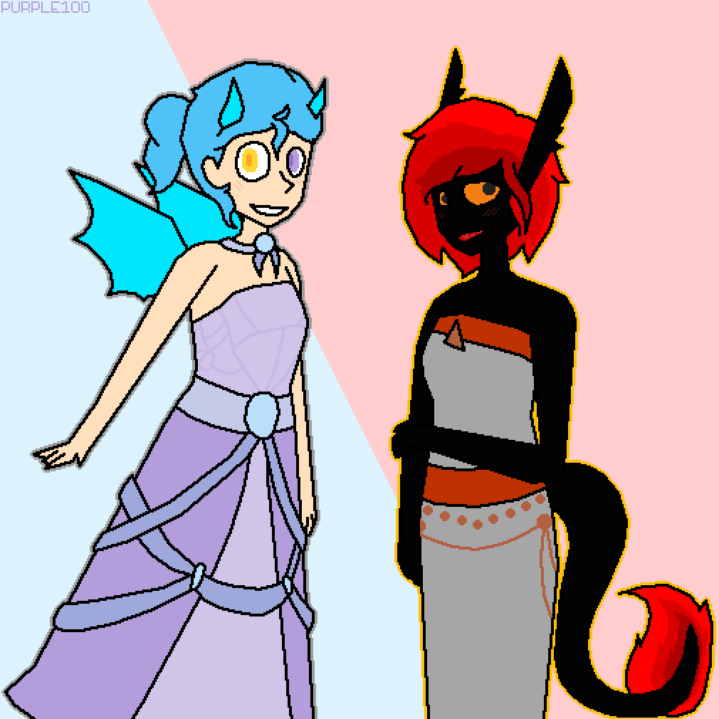 Pixilart - Lilith and Arceana in dress by CrypticCrows