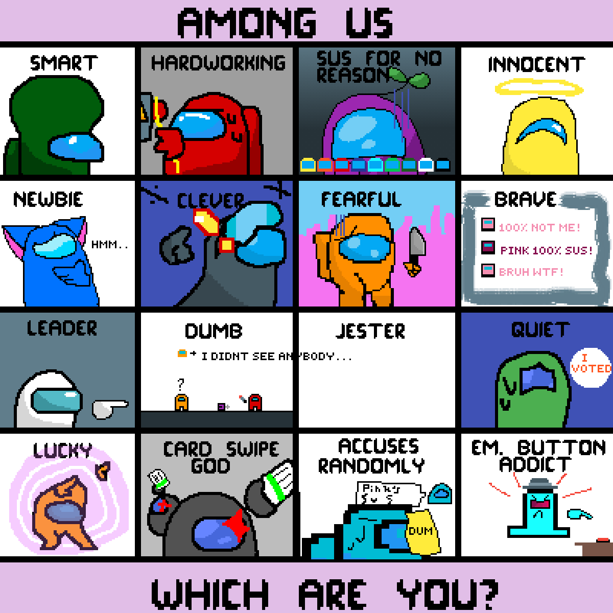 Editing Among us flurry of emotio - Free online pixel art drawing tool ...