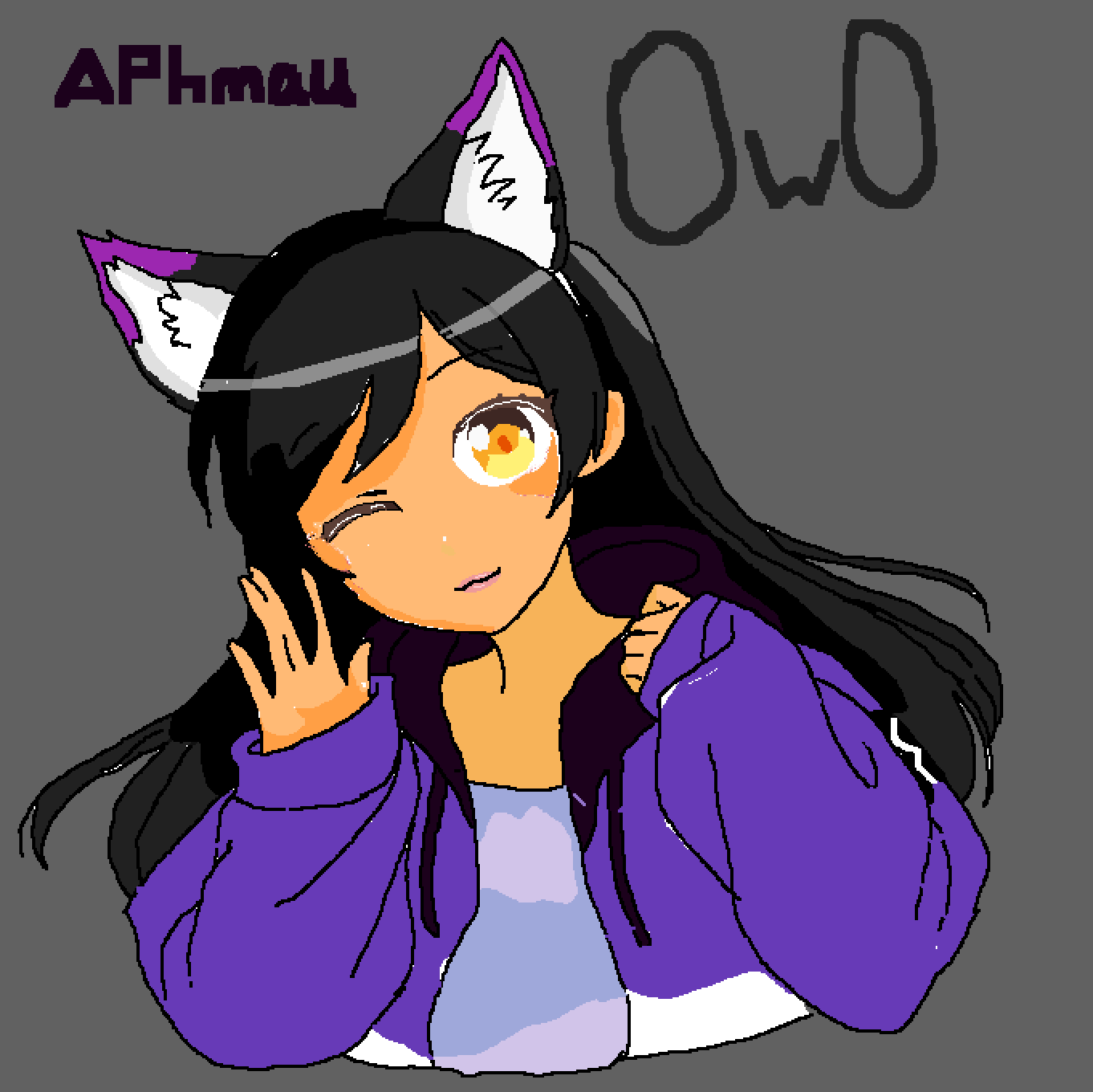 Editing Aphmau OwO - Free online pixel art drawing tool - Pixilart