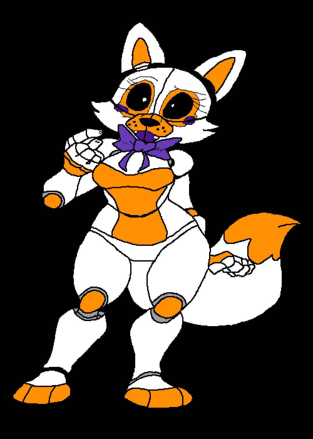 Pixilart - orange fun time foxy by Ironpanther