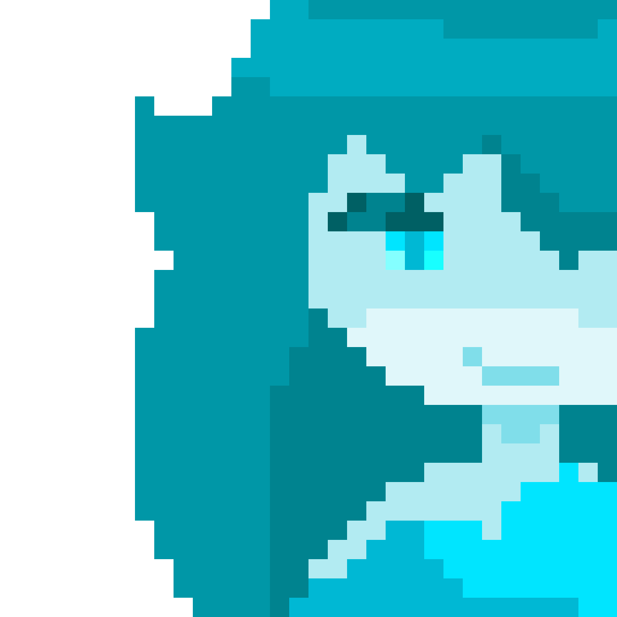 Pixilart - Turquoise girl by Pixel-dreams