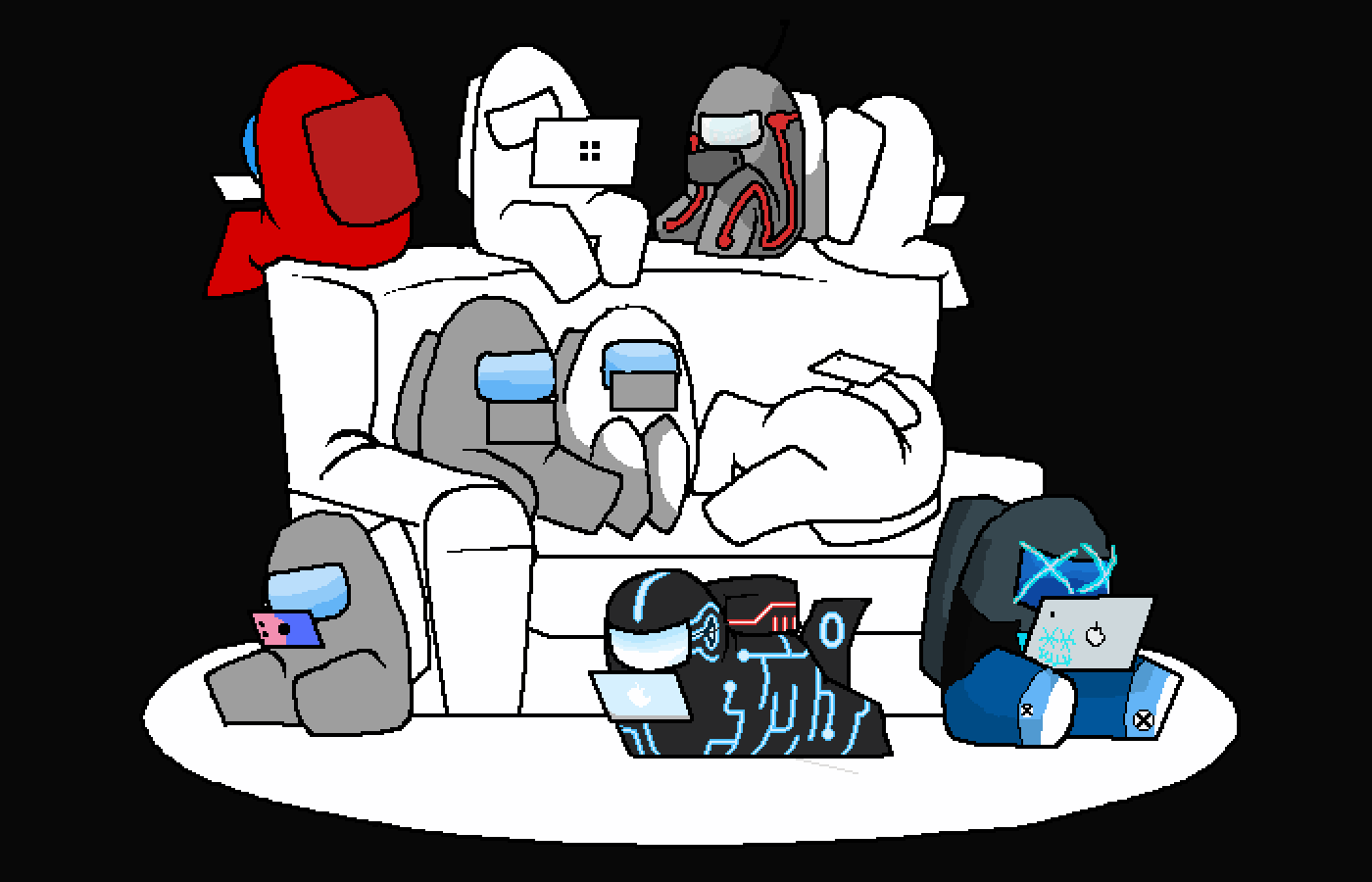 Editing Among us collab gif - Free online pixel art drawing tool - Pixilart