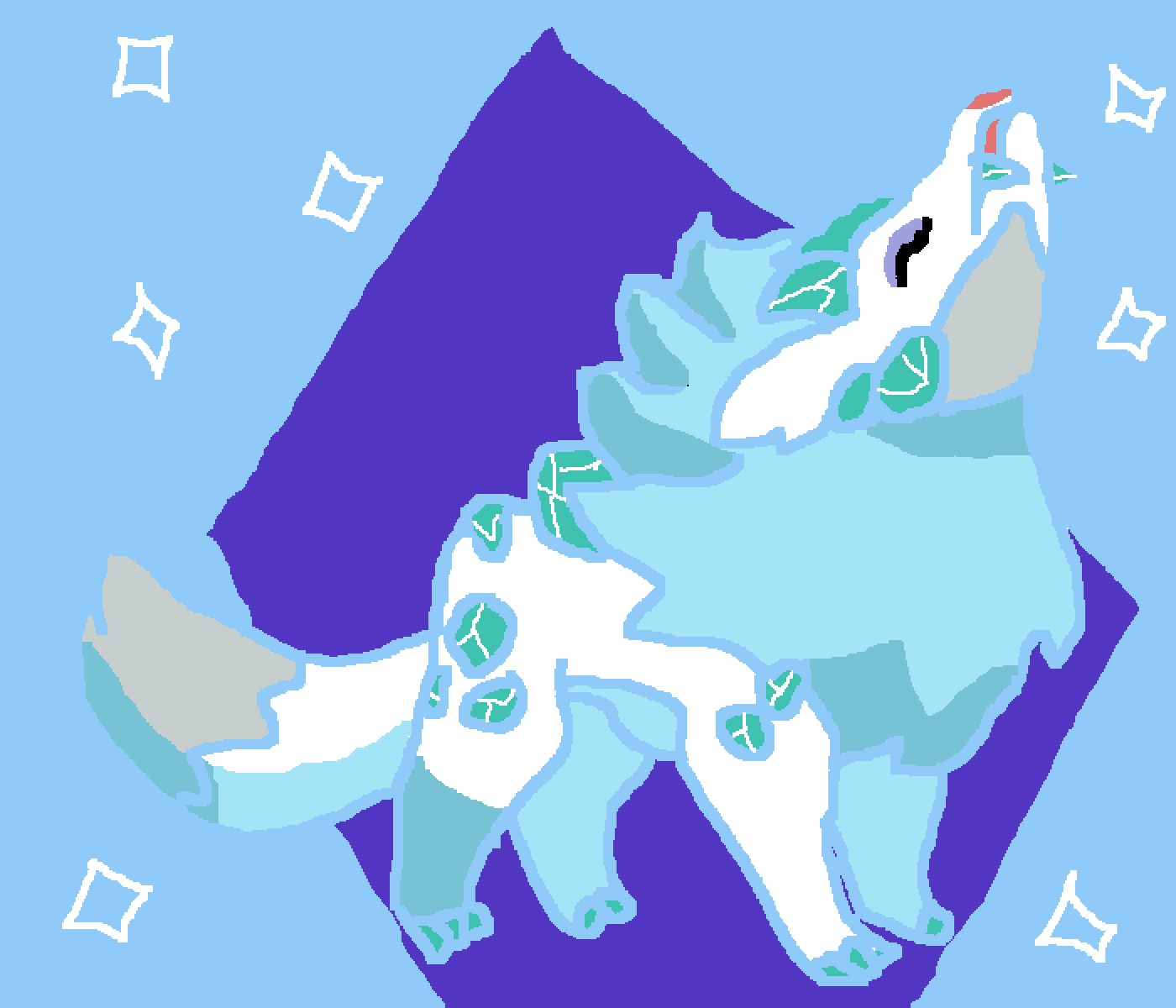 Pixilart - Ice WOlf by Shadowcloud1535