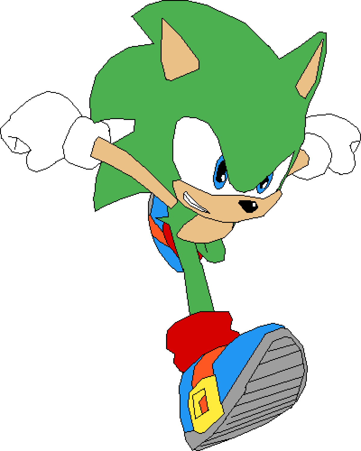 Pixilart - green running by atobin0002
