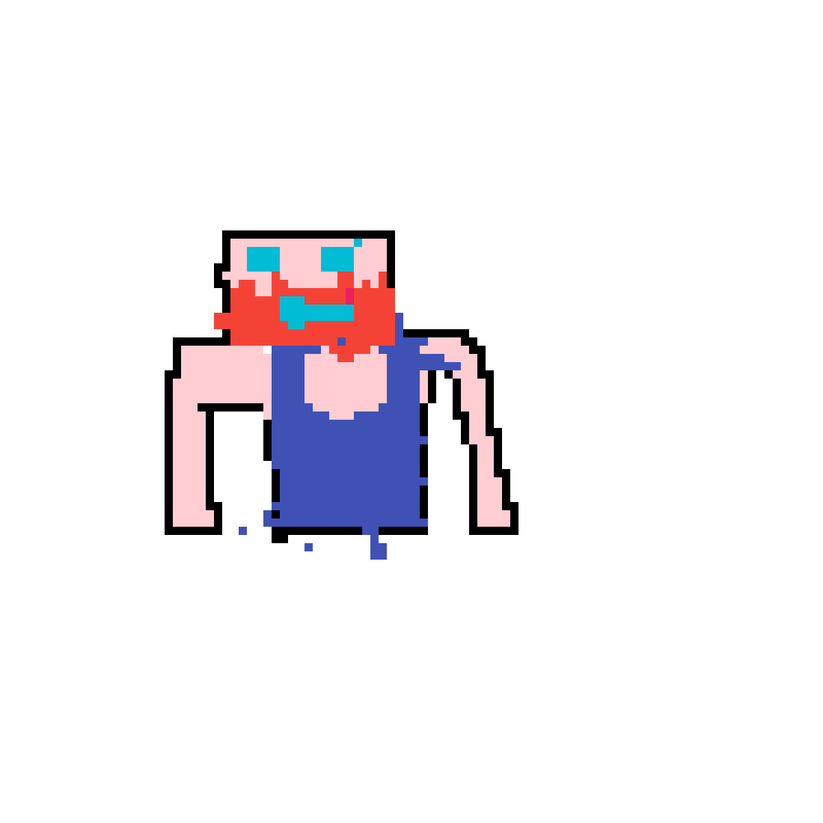 Editing strong man - Free online pixel art drawing tool - Pixilart