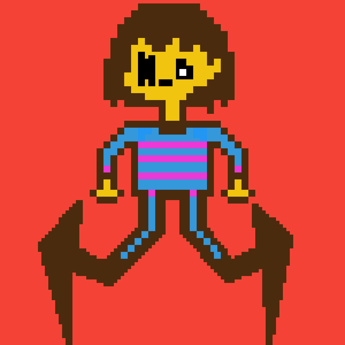 Pixilart - monster frisk by fusion12345