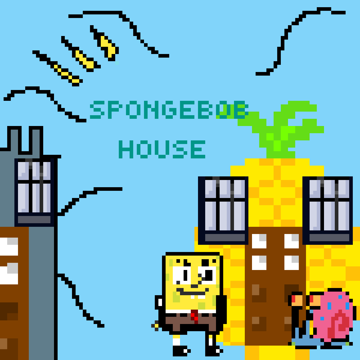 Editing Spongebob house - Free online pixel art drawing tool - Pixilart