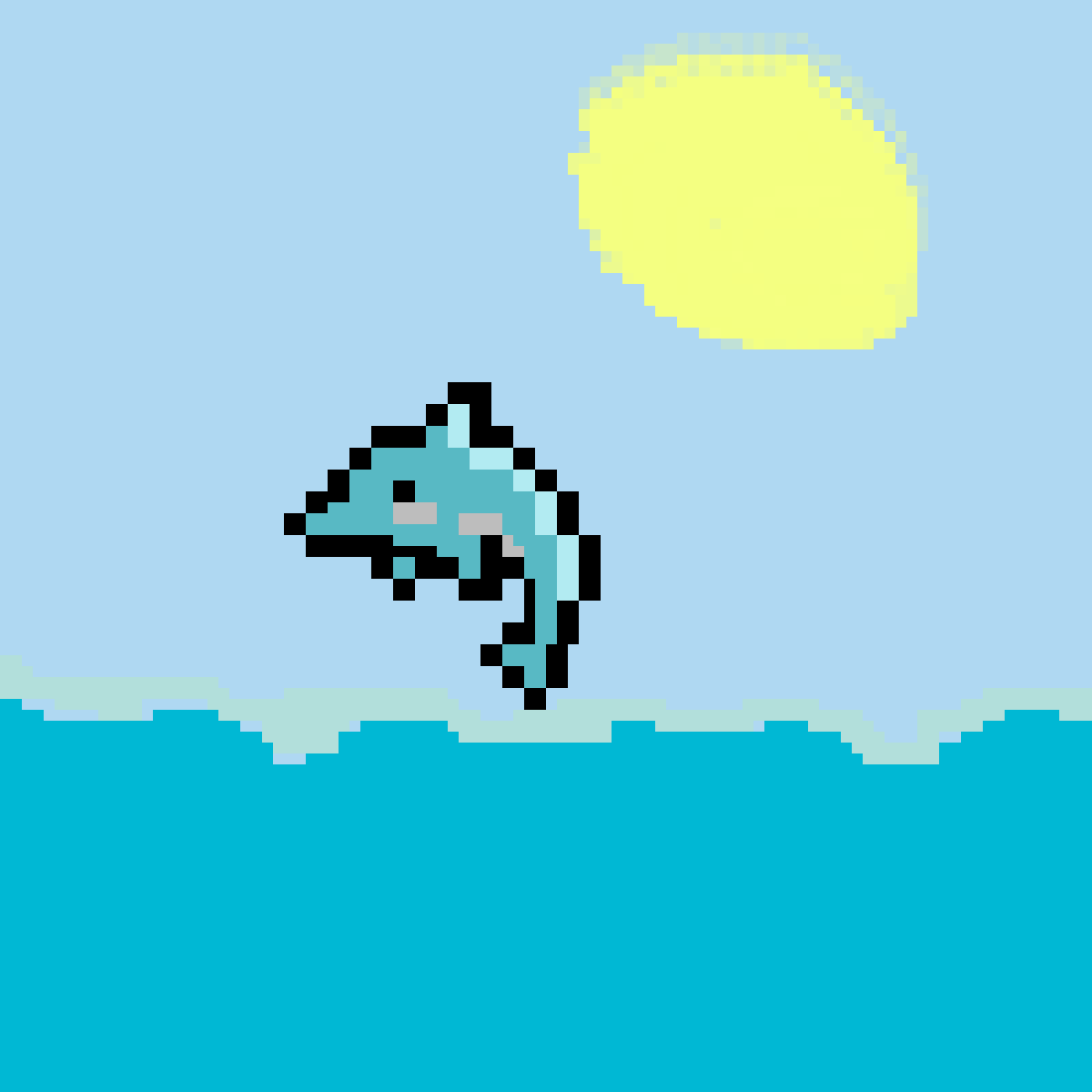 Pixilart - Dolphin Sea by GeekyAliens51