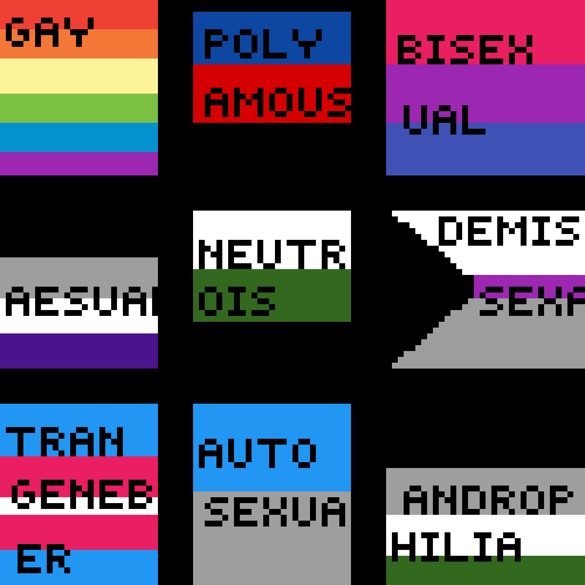 Editing LGBT flags - Free online pixel art drawing tool - Pixilart