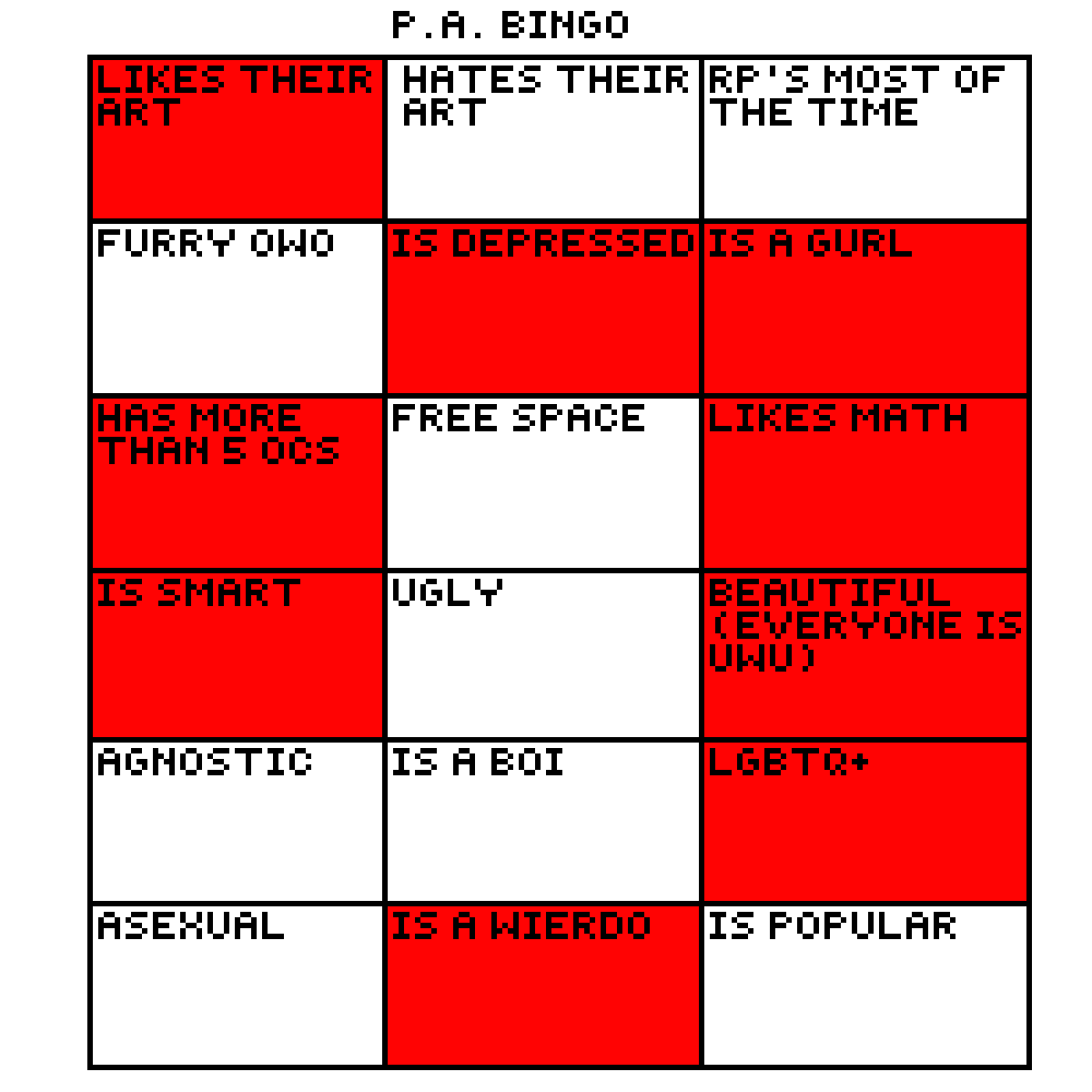 Editing bingo - Free online pixel art drawing tool - Pixilart