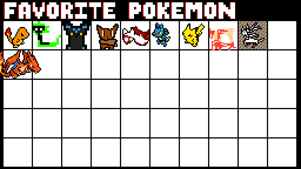 Editing draw your favorite Pokemon - Free online pixel art drawing tool ...
