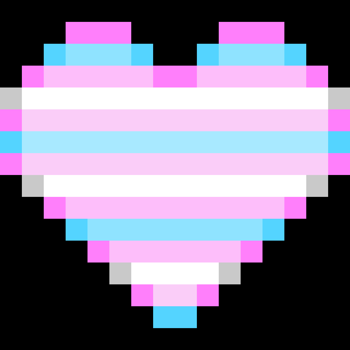 Pixilart - Trans heart by Official-Piglin