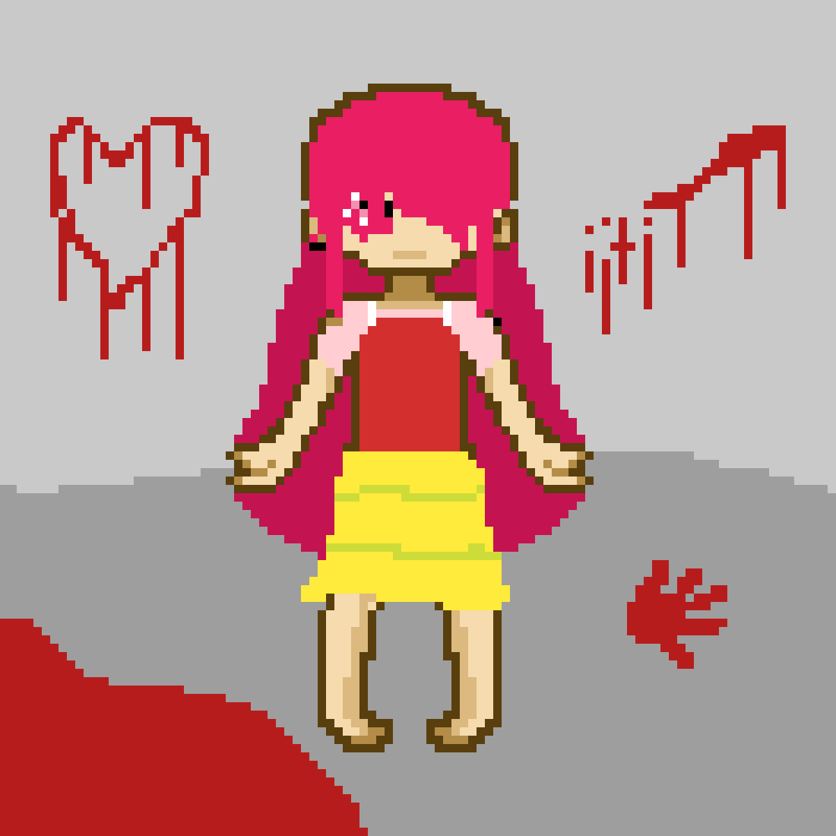 Editing elfen lied - Free online pixel art drawing tool - Pixilart