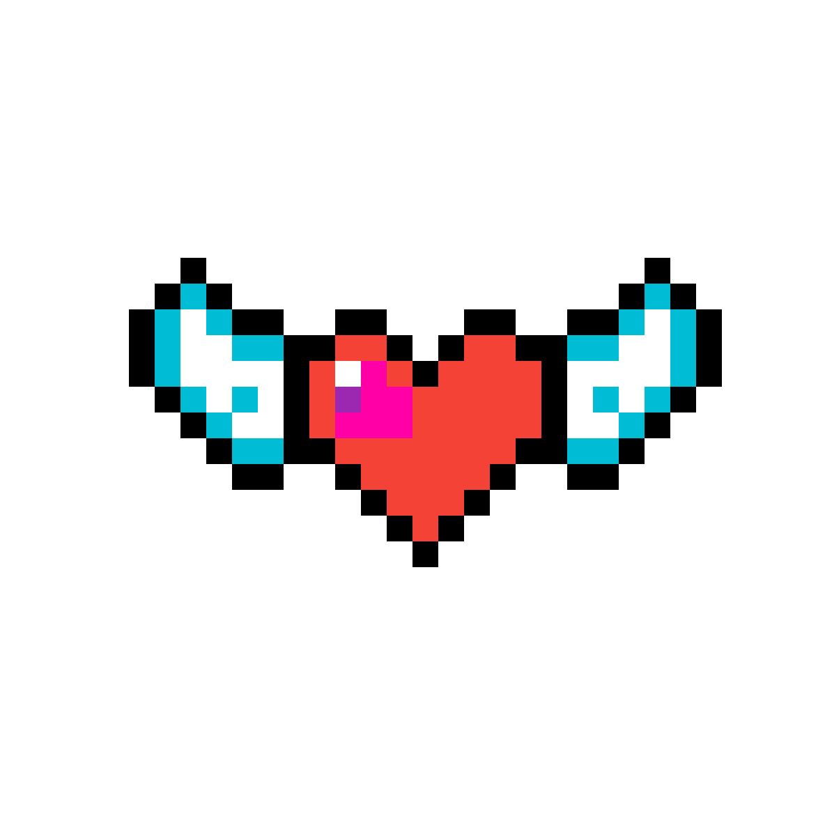 Editing el corazón con alas - Free online pixel art drawing tool - Pixilart