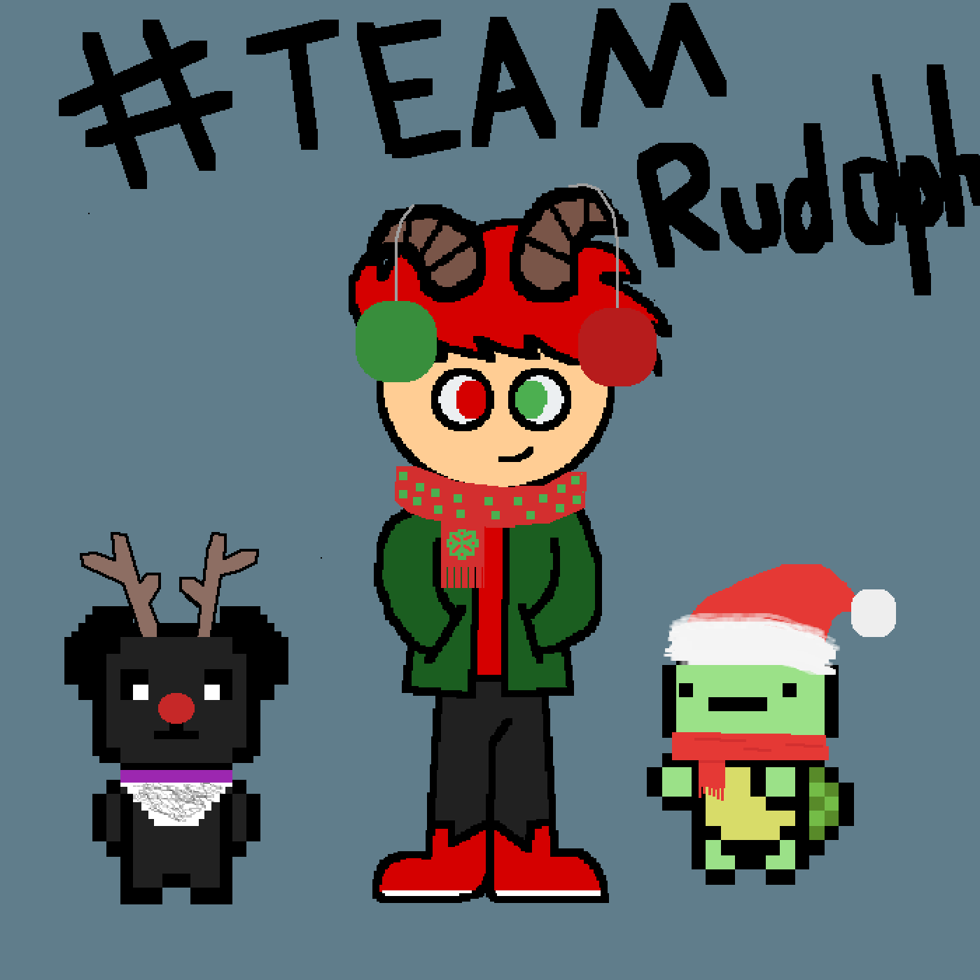 Pixilart - Team Rudolph by BrodissGoat