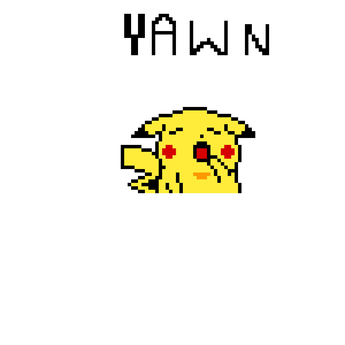 Pixilart - Tired pikachu by Matthew-Kozman