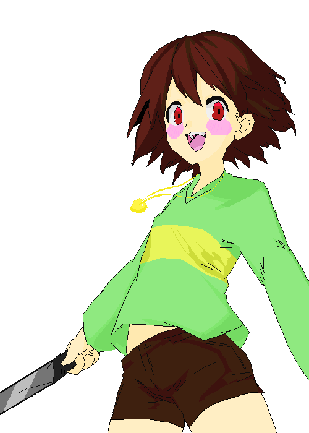 Pixilart - Chara base by GoblinNB