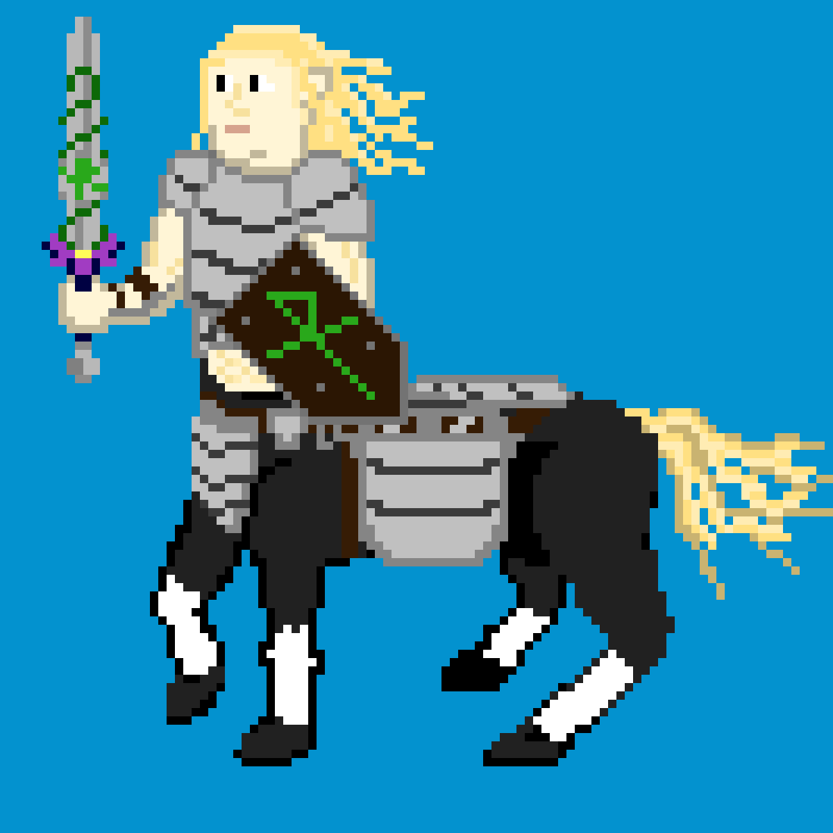 Pixilart - Zurxiis-Centaur Paladin by 8th-bit-hero