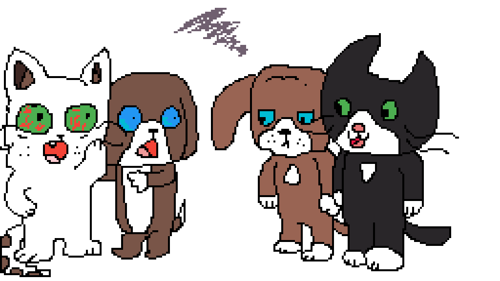 Pixilart - Beniff and Walter meet Gofrette and Fudge by ExistenceIsFun