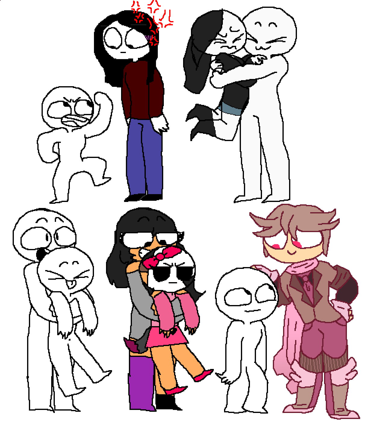 Pixilart - hugging Base by its-Angie