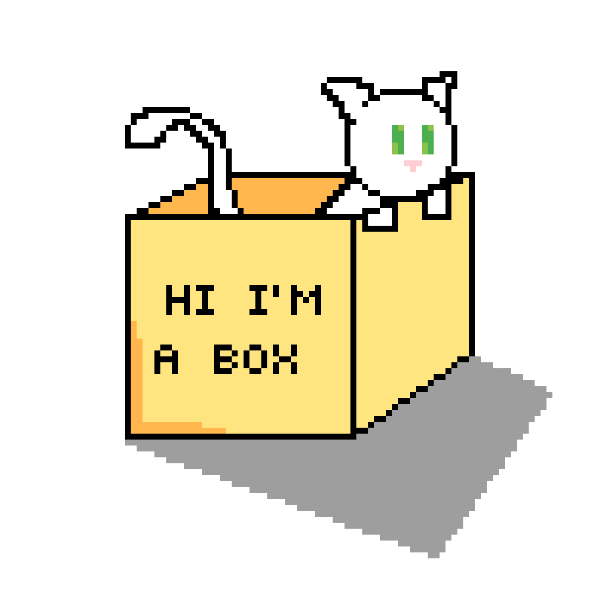 Pixilart - Hi I'm A Box by Beedoff
