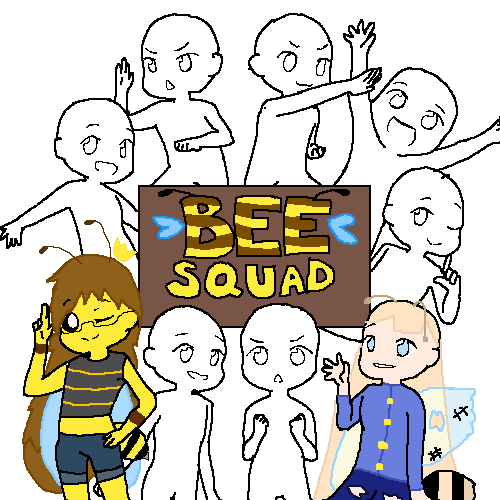 Editing Bee squad - Free online pixel art drawing tool - Pixilart