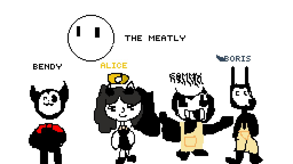 Editing bendy family - Free online pixel art drawing tool - Pixilart