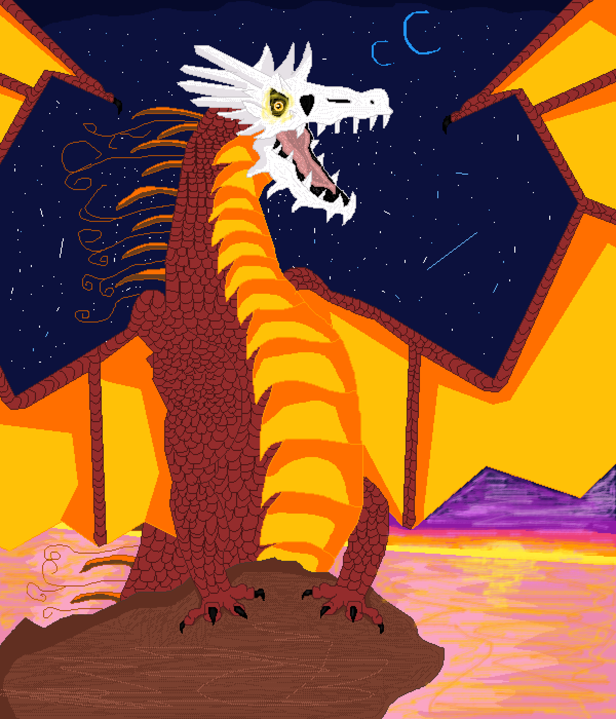 Pixilart - skull walker by Crystalwater1