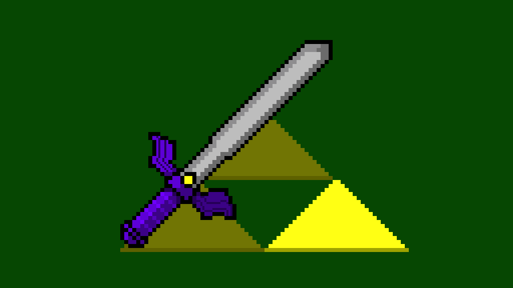Pixilart - Master Sword with Triforce of Courage by Eternal