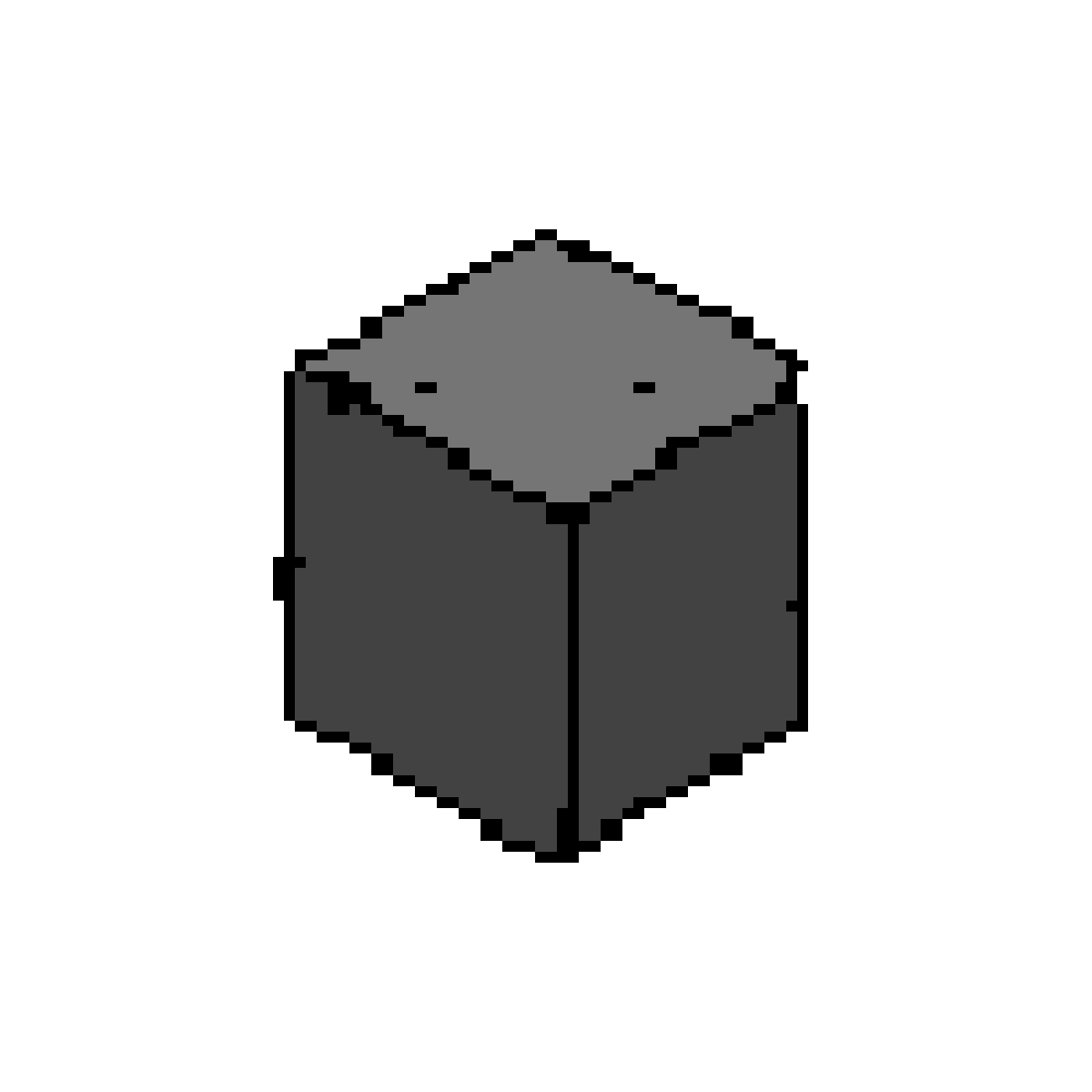 Pixilart - Shaded cube by Gum-gum333