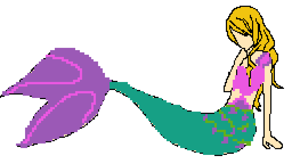 Pixilart - Mermaid Base by Amzy6226
