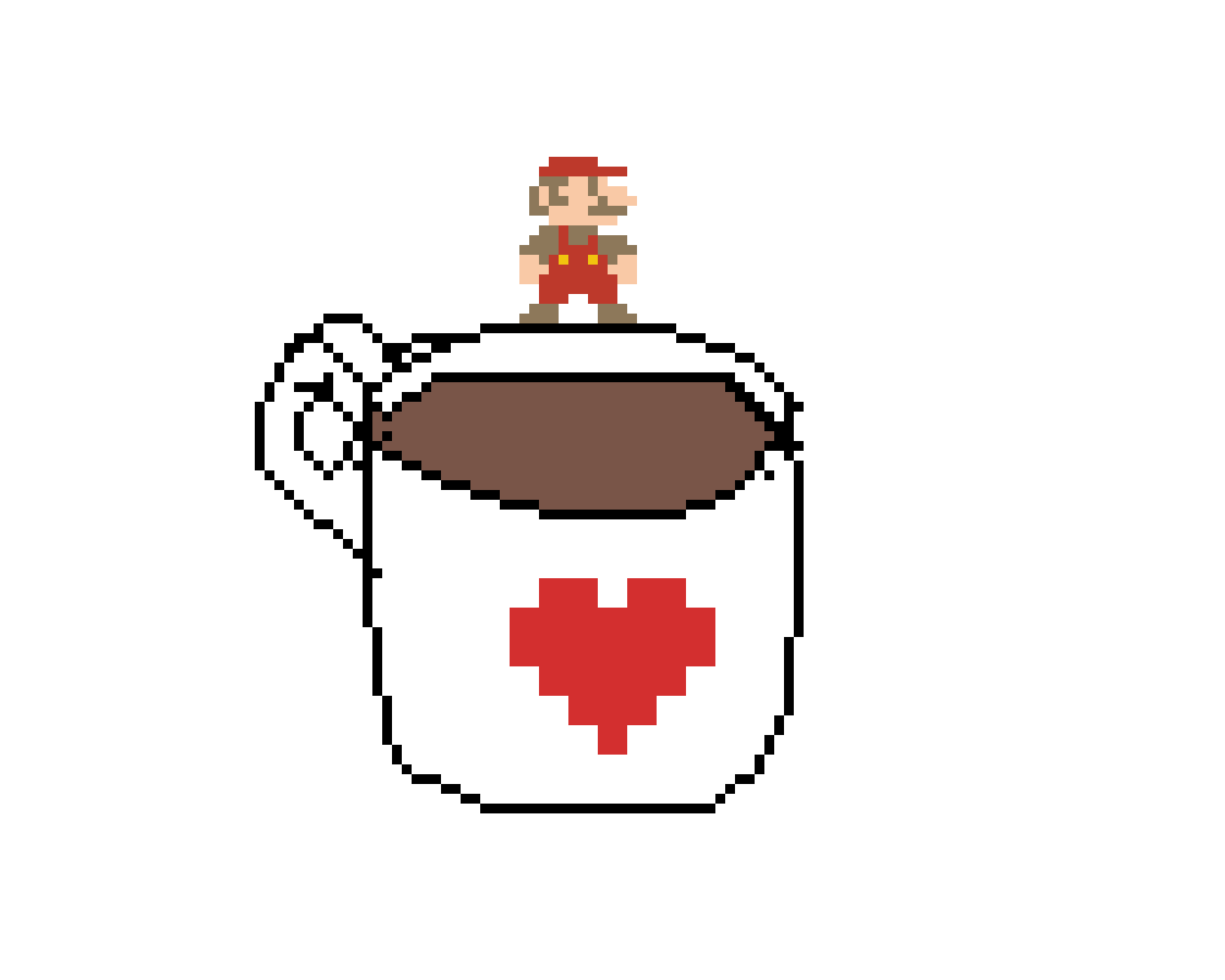 Pixilart - Mario coffee by Frogbreath