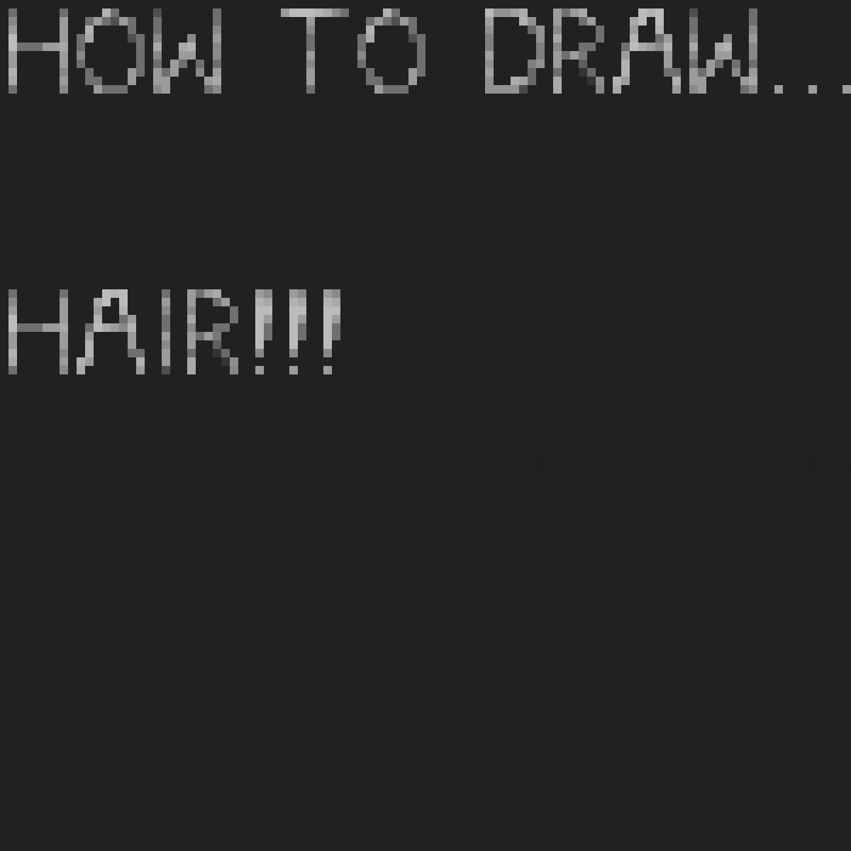 How To Draw Hair In Pixel Art - Design Talk