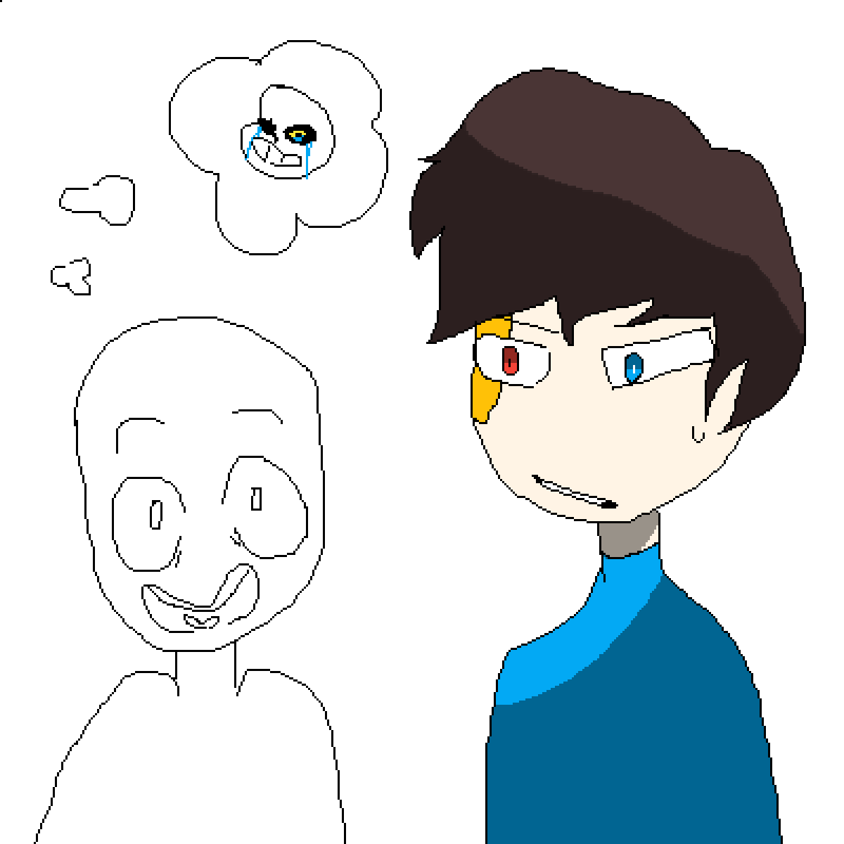 Pixilart - Sans Fanboy/Fangirl Collab by polme12116Z