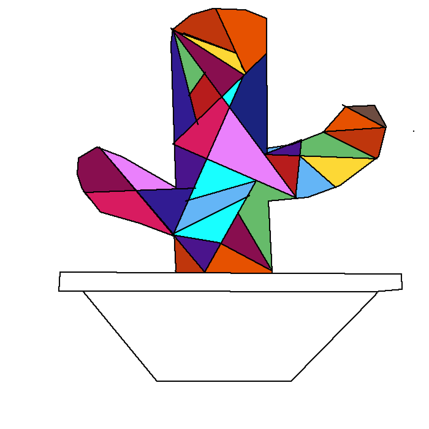 Pixilart - geometric cactus by vcruready