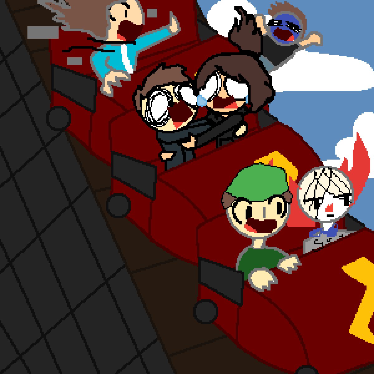 Pixilart - roller coaster collab by COOLaidguy2017
