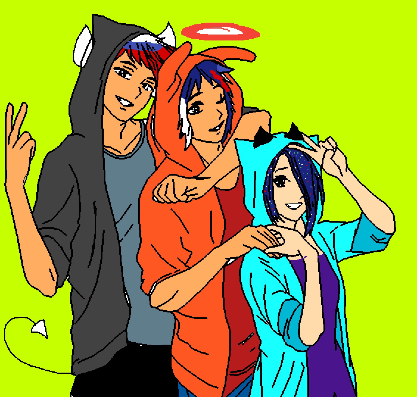 Editing Brother brother sister - Free online pixel art drawing tool ...