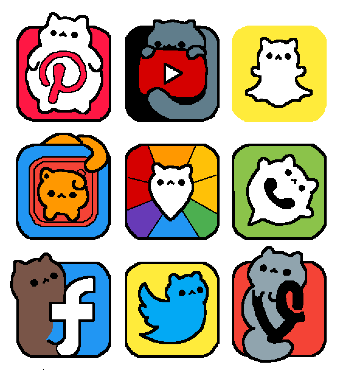 Pixilart - Cat apps by KittyKat1562