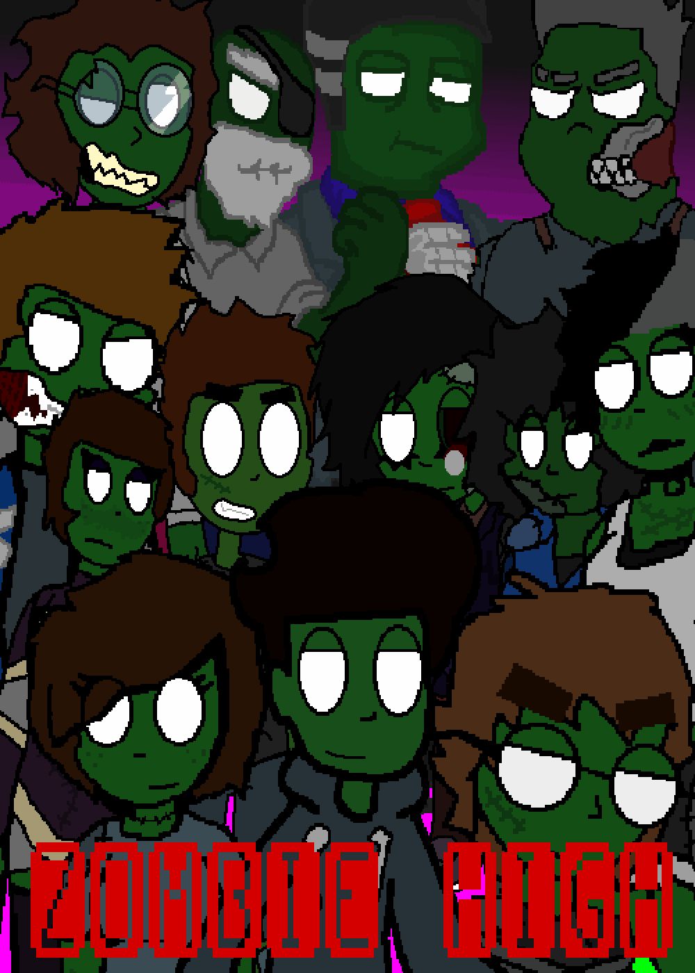 Pixilart - ZOMBIE HIGH by brodeath