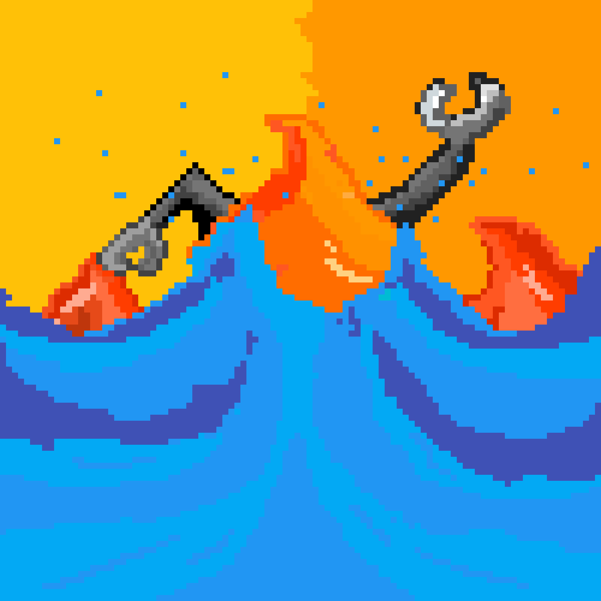 Pixilart - The fire monsters attack by PoArt